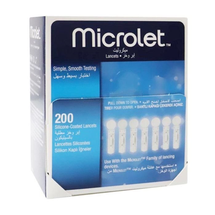 Ascensia Microlet Lancets 200s in Blood Sugar Monitor | Zaitoon Pharmacy