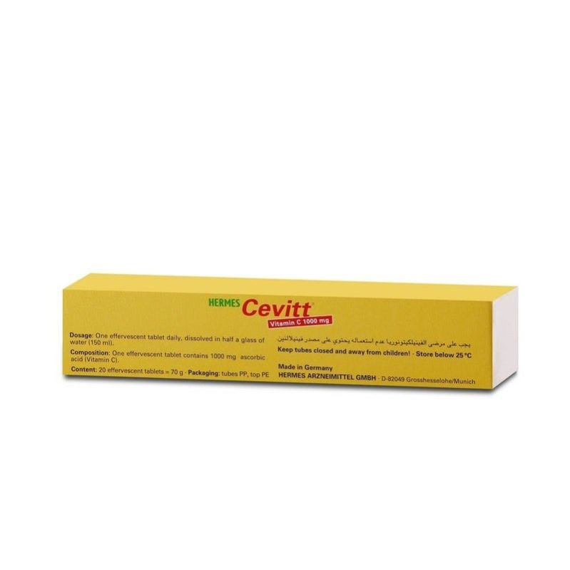 Hermes Cevitt 1000MG Orange Effervescent Tablets 20's in Vitamins ...