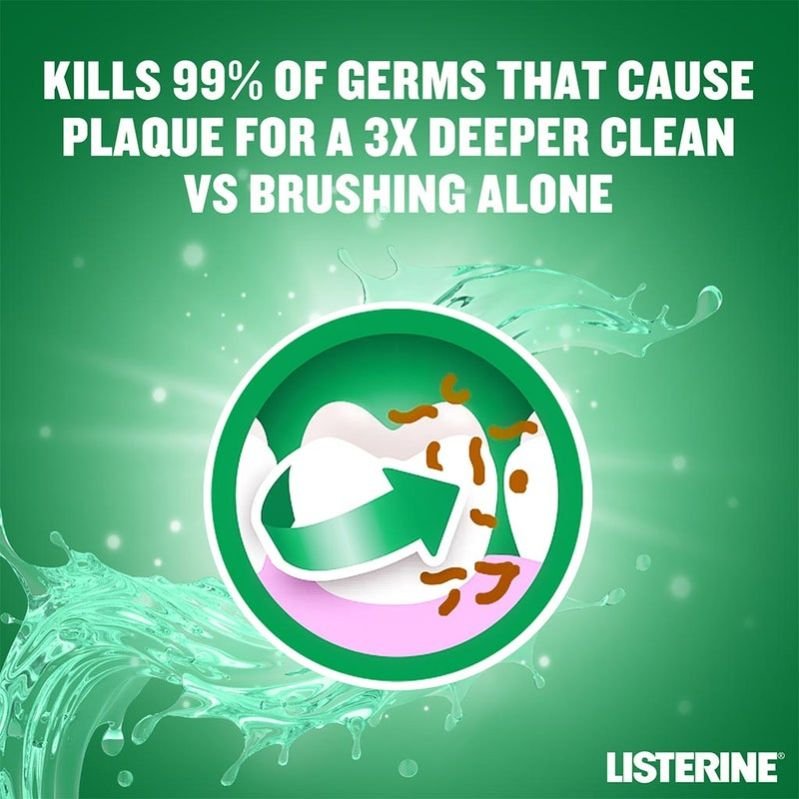 Listerine Zero Alcohol Milder Taste Green Tea Mouthwash 250ml in Mouth ...